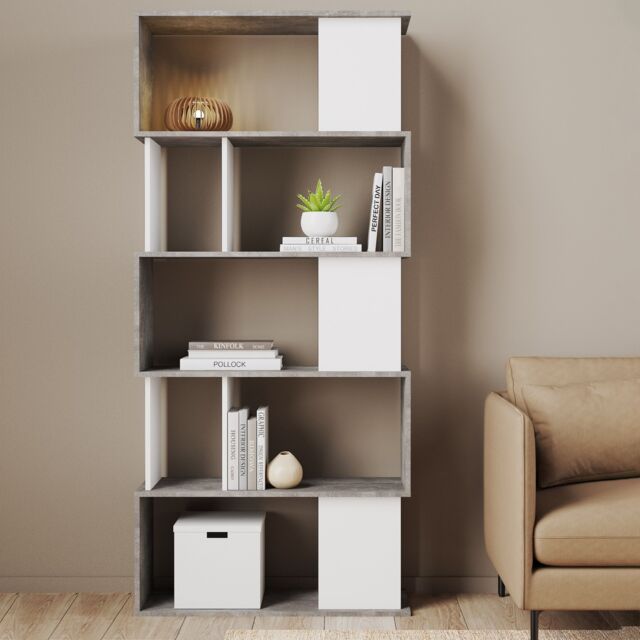 Maze Open Bookcase 4 Shelves - Oak and Black - That Home Shop by That ...