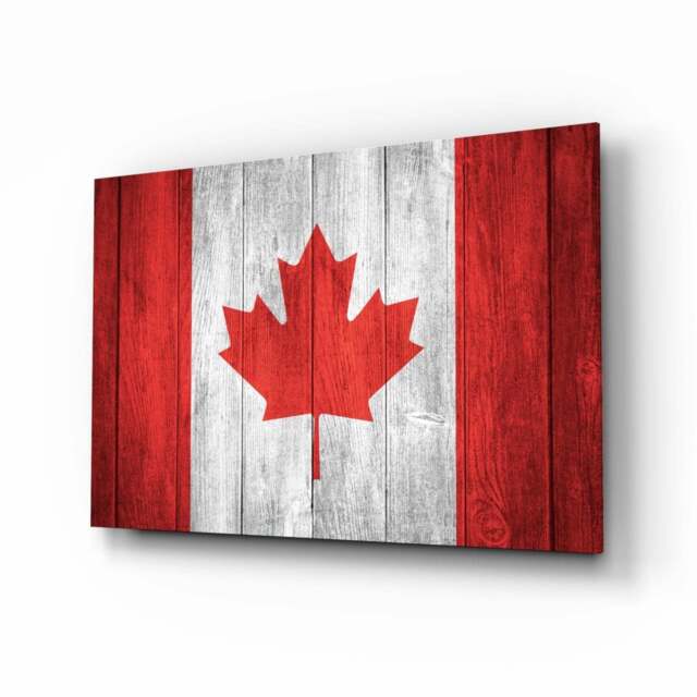 Flag of Canada Glass Wall Art - - That Home Shop by That Home Shop ...