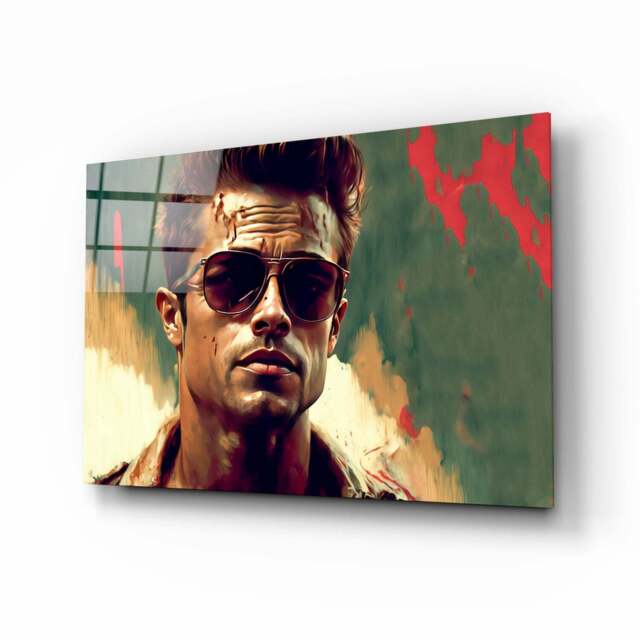 Fight Club - Tyler Durden Glass Wall Art -- Designer Collection - - That Home Shop by That Home ...