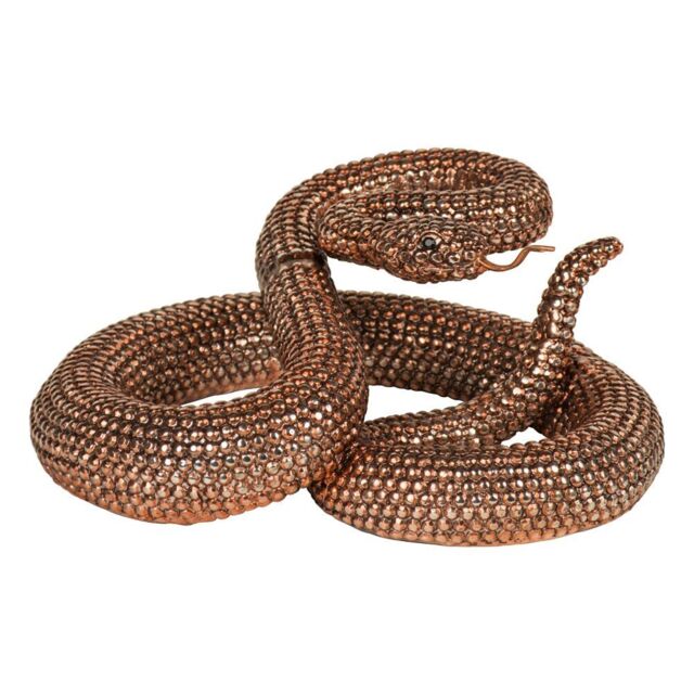 Bronze Coiled Rattlesnake Figurine - - That Home Shop by That Home Shop ...