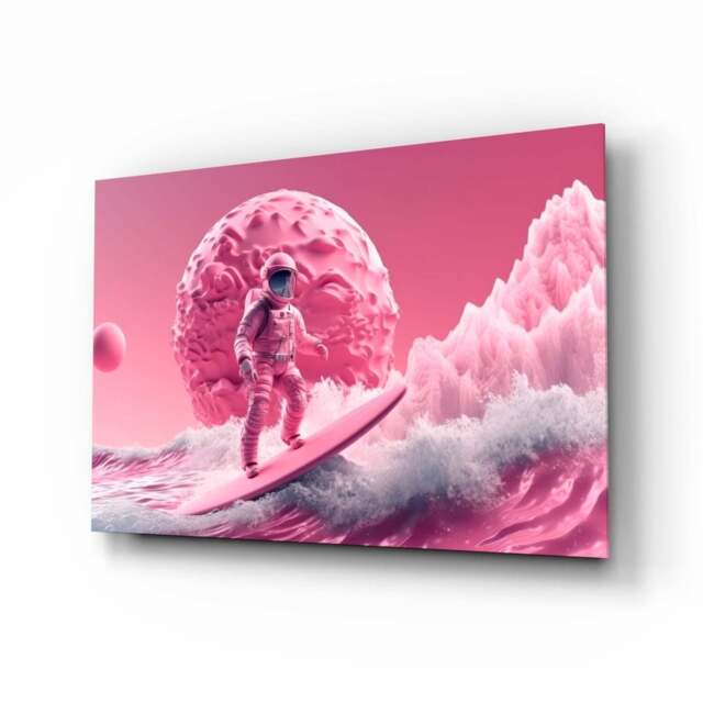 Pinky Space Glass Wall Art -- Designer Collection - - That Home Shop by ...