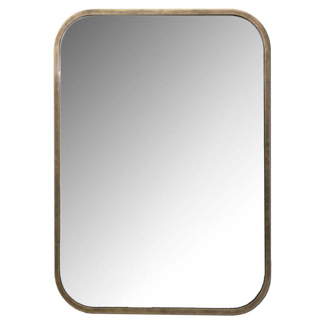 Belvedere Aged Gold Rectangular Mirror - Clear Mirror - That Home Shop ...