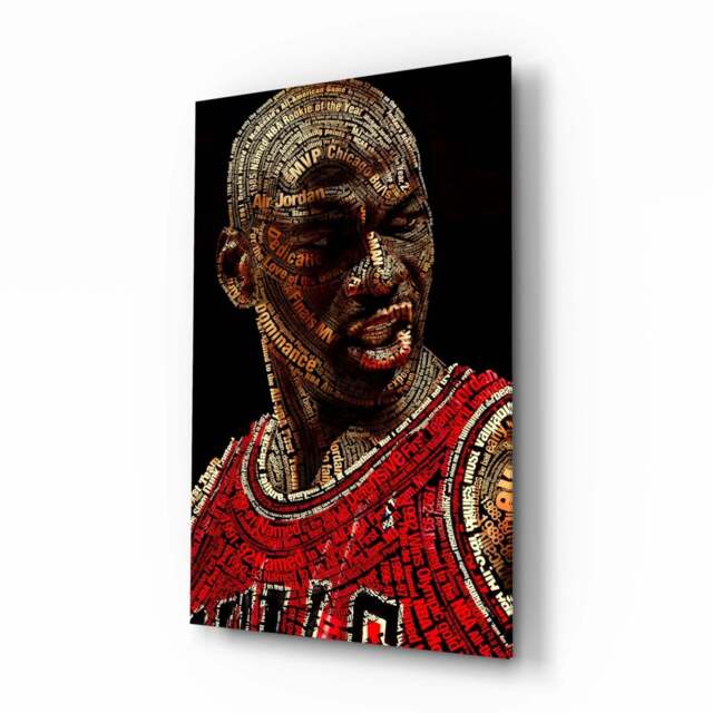 Michael Jordan Glass Wall Art - - That Home Shop by That Home Shop ...