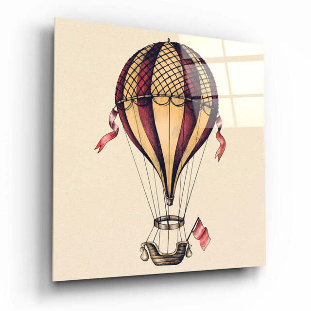 Balloon Journey Towards Freedom Glass Wall Art - - That Home Shop by ...
