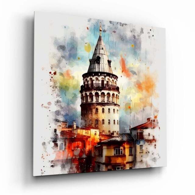 Galata Tower Glass Wall Art - - That Home Shop by That Home Shop ...