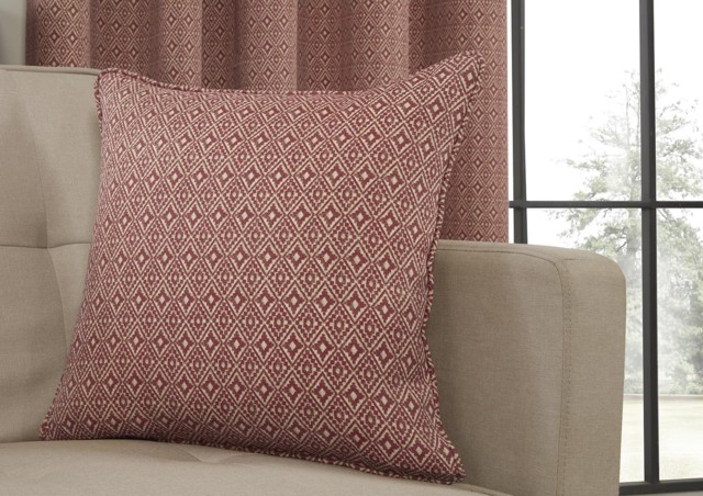 Aztec Cushion Poly Filled - Red - That Home Shop by That Home Shop ...