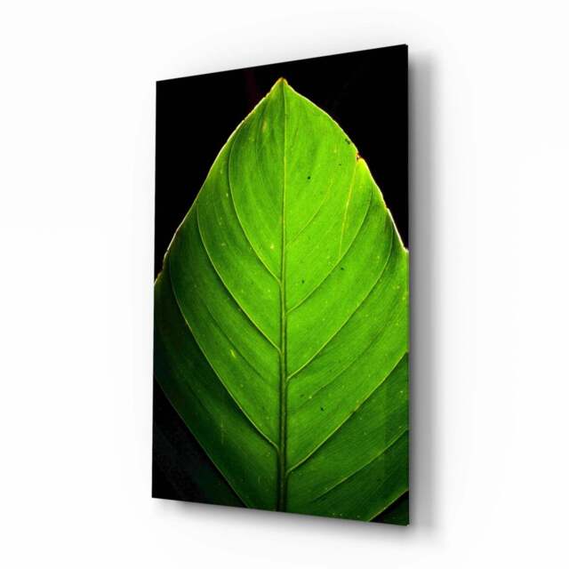 Green Leaf Glass Wall Art - - That Home Shop by That Home Shop ...