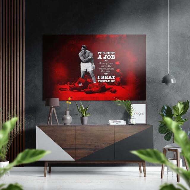Muhammad Ali Brushed Aluminium Dibond Wall Art - - That Home Shop by ...