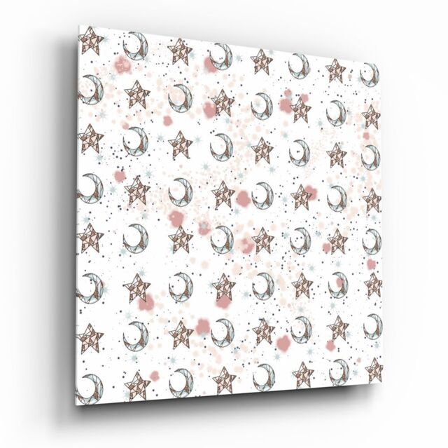 Moon Star Pattern Glass Wall Art - - That Home Shop by That Home Shop ...