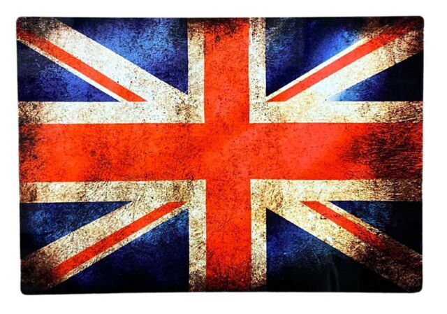 Vintage Metal Travel Wall Sign - British Union Jack Flag - - That Home ...