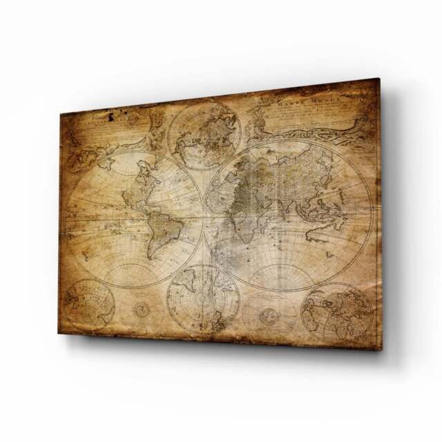 World Map Glass Wall Art - - That Home Shop by That Home Shop ...