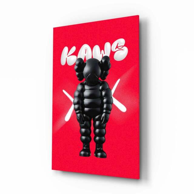 Kaws Glass Wall Art -- Designer Collection - - That Home Shop by That ...