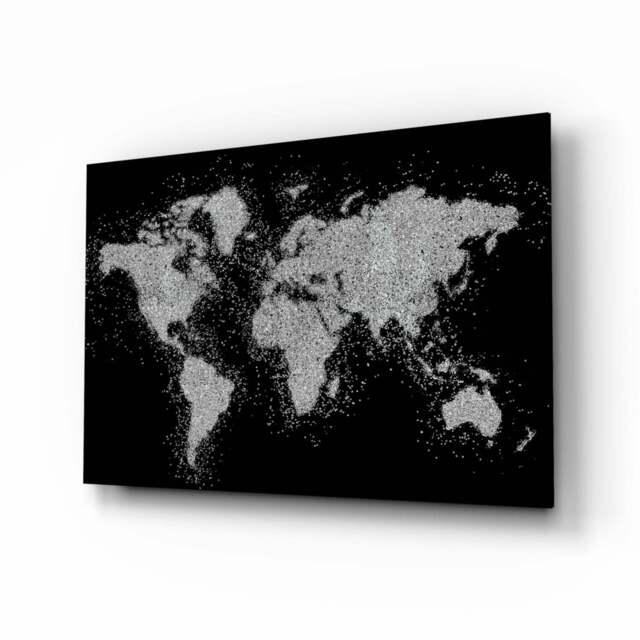 World Map Glass Art - - That Home Shop by That Home Shop | ufurnish.com
