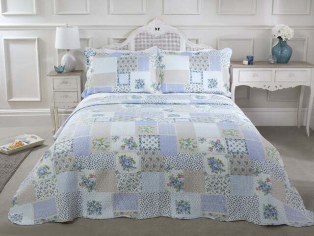 Cotswold - Quilted Patchwork Bedspread Set - Pink - That Home Shop by That Home Shop | ufurnish.com