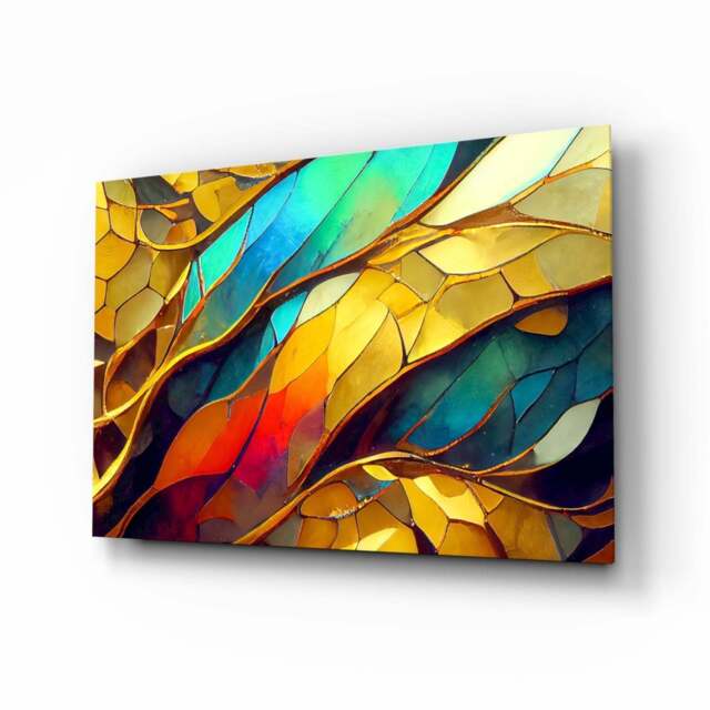 Abstract Art Glass Wall Art - - That Home Shop by That Home Shop ...