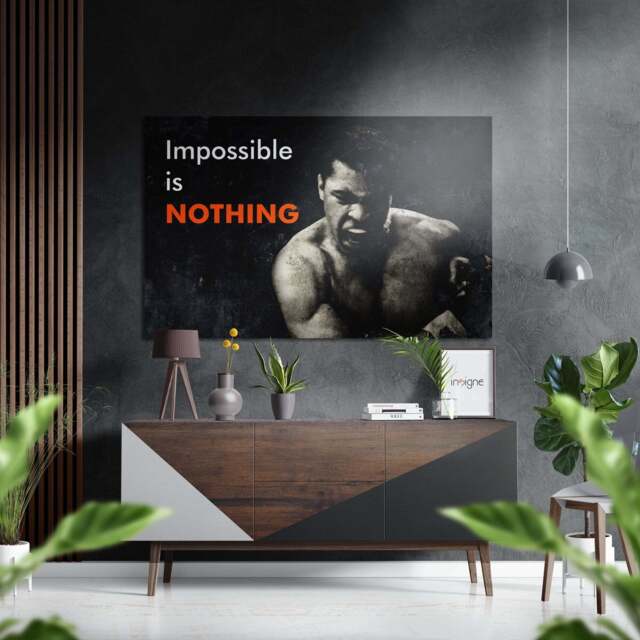 Muhammad Ali Brushed Aluminium Dibond Wall Art - - That Home Shop by ...