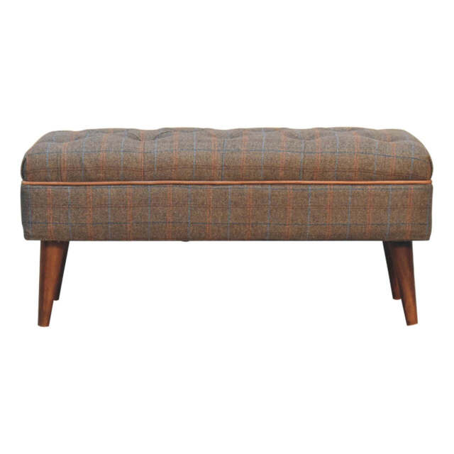 Multi Tweed Buffalo Pipe Bench - - That Home Shop by That Home Shop ...