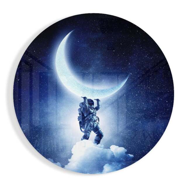 Moon Bearer Glass Wall Art - - That Home Shop by That Home Shop ...