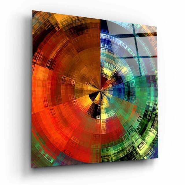 Color Wheel Glass Wall Art - - That Home Shop by That Home Shop ...
