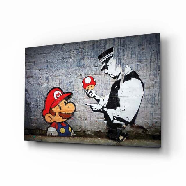 Super Mario Glass Art - - That Home Shop by That Home Shop | ufurnish.com