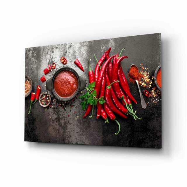 Red Peppers Glass Wall Art - - That Home Shop by That Home Shop ...