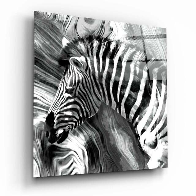 Zebra Glass Wall Art - - That Home Shop by That Home Shop | ufurnish.com