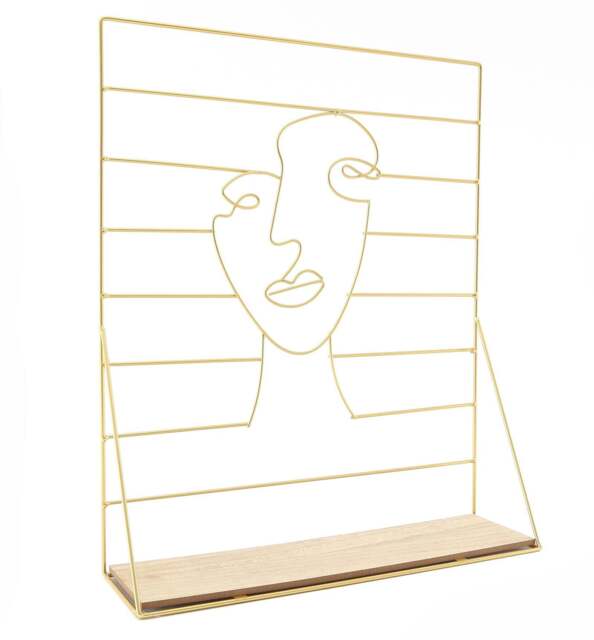 Gold Wire Face Jewellery Hanger - - That Home Shop by That Home Shop ...