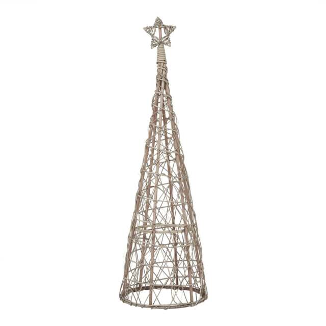 LED Wicker Christmas Tree With Star - Brown - That Home Shop by That ...
