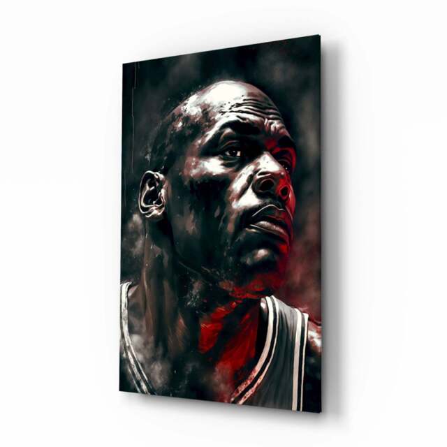 Michael Jordan Glass Wall Art -- Designer Collection - - That Home Shop ...