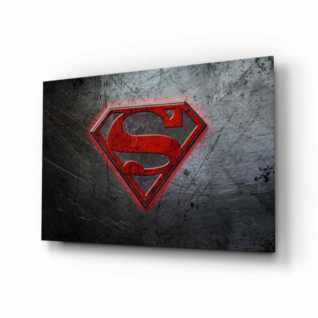 Superman Glass Wall Art - - That Home Shop by That Home Shop | ufurnish.com