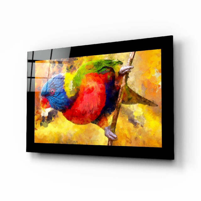 Tropical Parrot Glass Wall Art - - That Home Shop by That Home Shop ...