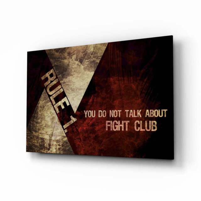 Fight Club: Rule 1 Glass Wall Art - - That Home Shop by That Home Shop ...