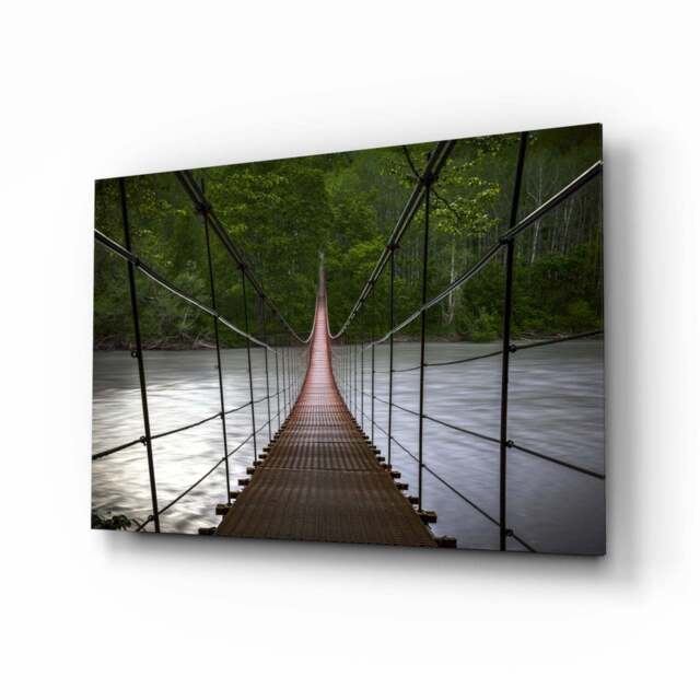 Suspension Bridge Glass Wall Art - - That Home Shop by That Home Shop ...