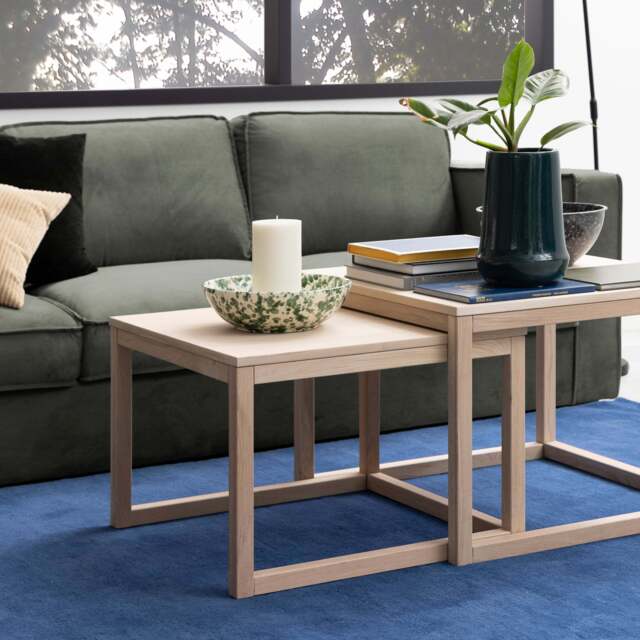 Cornus Coffee Table in White Oak Set of 3 - - That Home Shop by That Home Shop | ufurnish.com