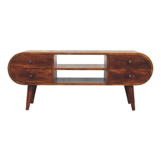 Chestnut Circular Media Unit - - That Home Shop by That Home Shop ...