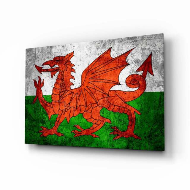Flag of Wales Glass Wall Art - - That Home Shop by That Home Shop ...