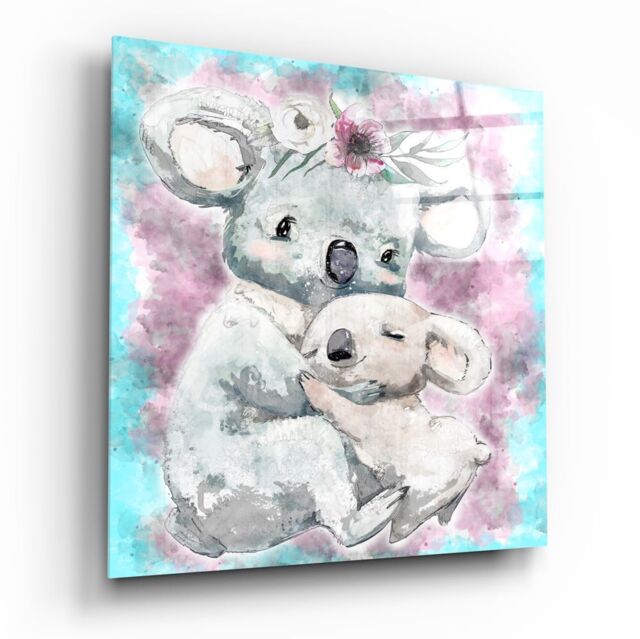 Koala Glass Wall Art - - That Home Shop by That Home Shop | ufurnish.com