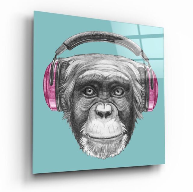Monkey Glass Wall Art - - That Home Shop by That Home Shop | ufurnish.com