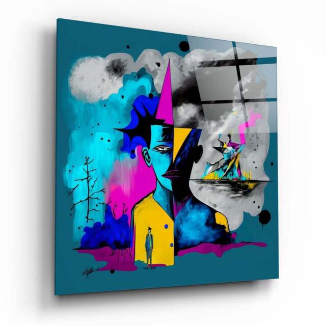 Picasso's Mind Glass Wall Art -- Designer Collection - - That Home Shop ...