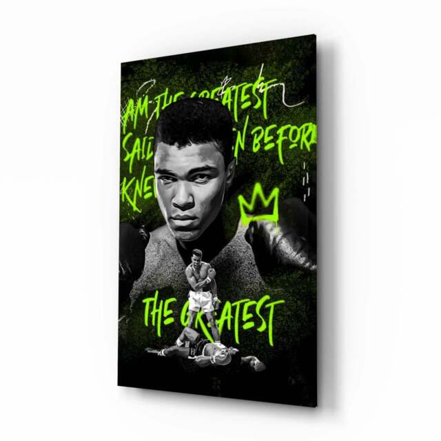 Muhammad Ali , The Greatest Glass Wall Art -- Designer Collection ...