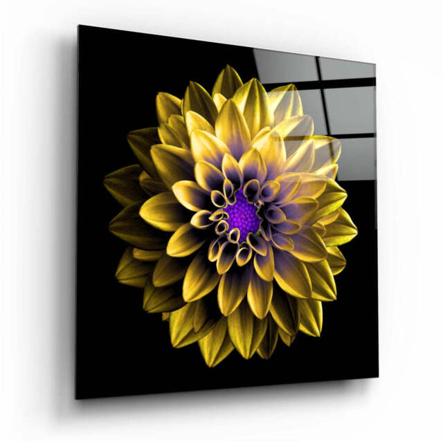 Yellow Flower Glass Wall Art - - That Home Shop by That Home Shop ...