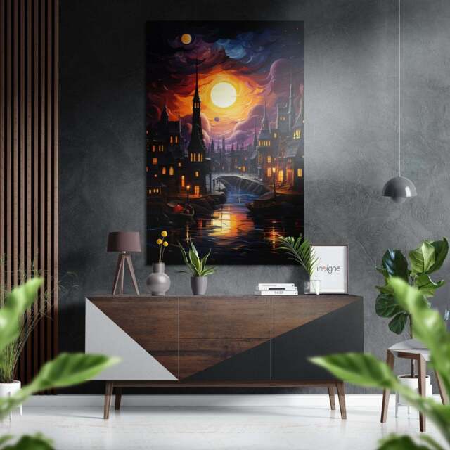 Moon Light Brushed Aluminium Dibond Wall Art - - That Home Shop by That ...
