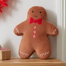 Catherine Lansfield Christmas Gingerbread 3D Shaped Cushion Brown ...