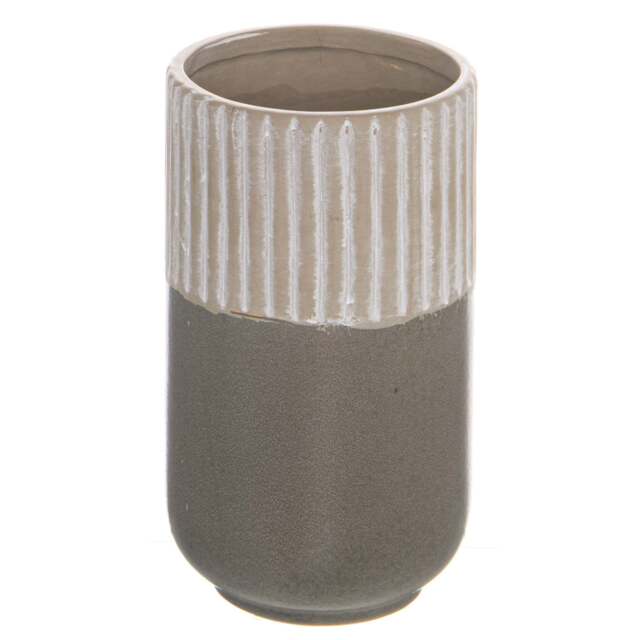 Mason Collection Grey Ceramic Straight Vase - Grey - That Home Shop by ...