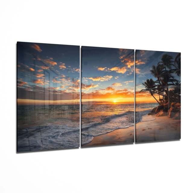 Sunset Glass Art Mega Glass Wall Art - - That Home Shop by That Home ...