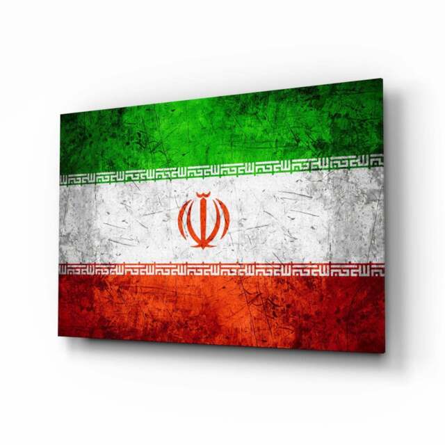 Flag of Iran Glass Wall Art - - That Home Shop by That Home Shop ...