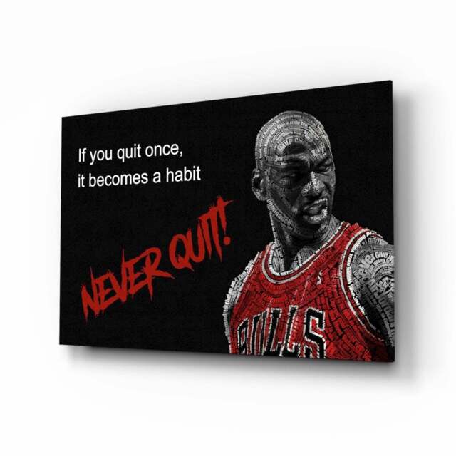 Michael Jordan Glass Wall Art - - That Home Shop by That Home Shop ...
