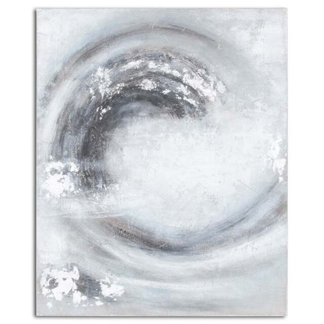 Sierra Silver And Grey Hand Painted Canvas - Silver - That Home Shop by ...