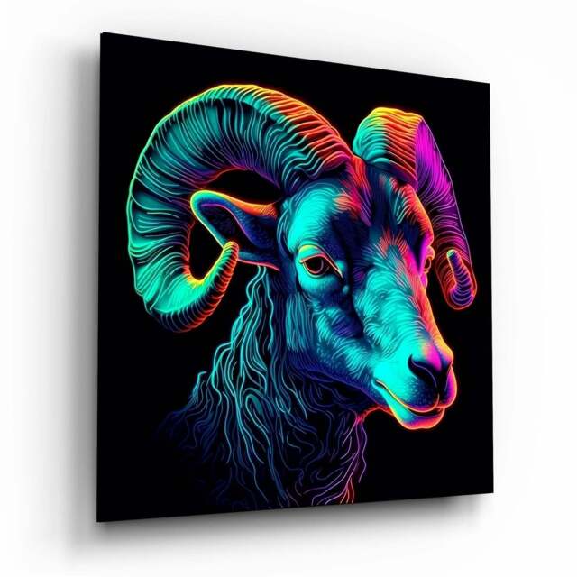 Ram Glass Wall Art - - That Home Shop by That Home Shop | ufurnish.com