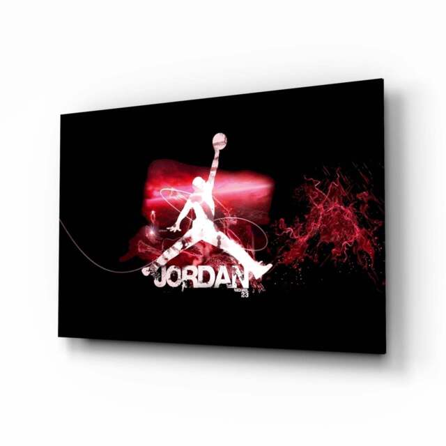 Michael Jordan Glass Wall Art - - That Home Shop by That Home Shop ...